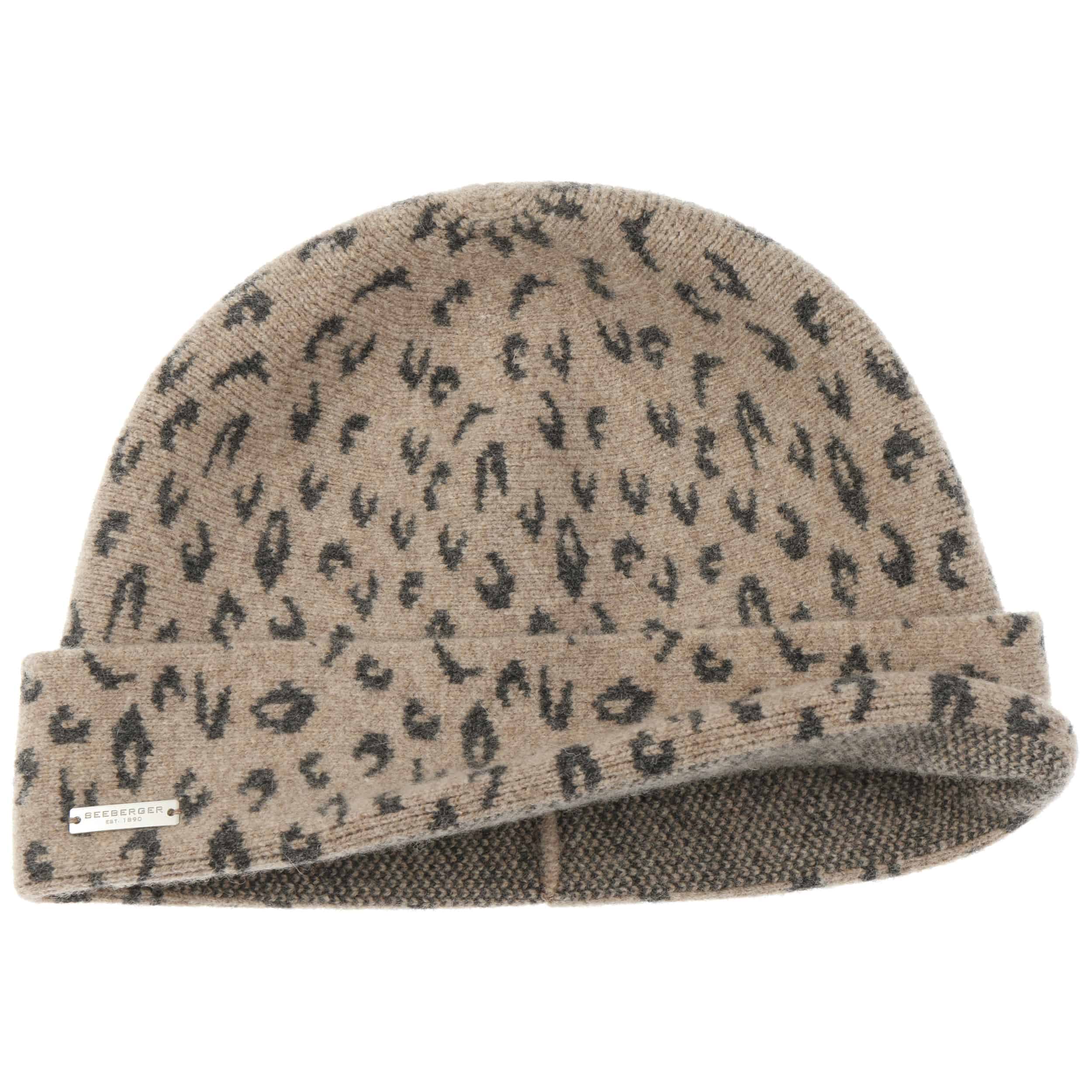 Bonnet en Laine Foulée Motif Léopard by Seeberger - 29,95