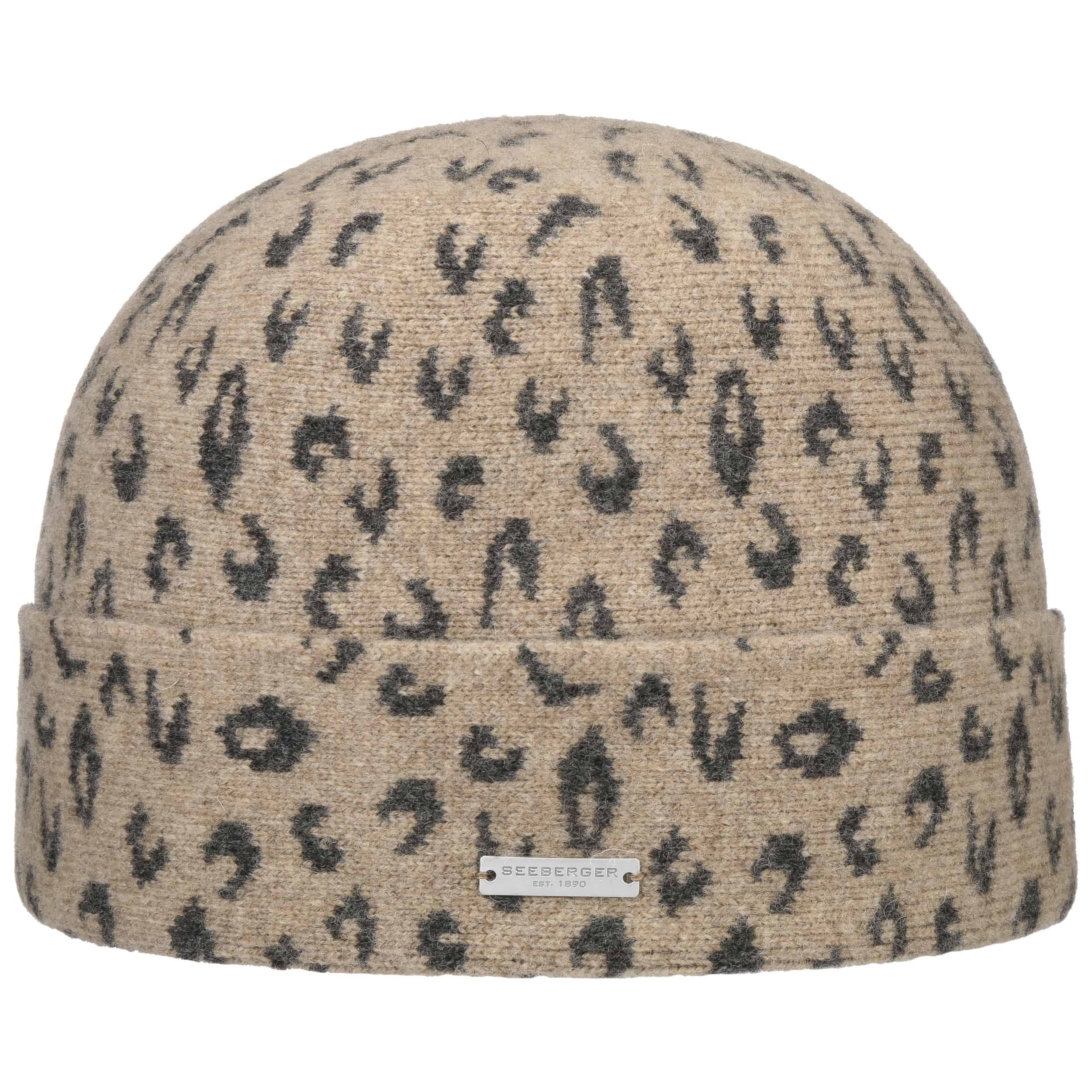 Bonnet en Laine Foulée Motif Léopard by Seeberger - 29,95