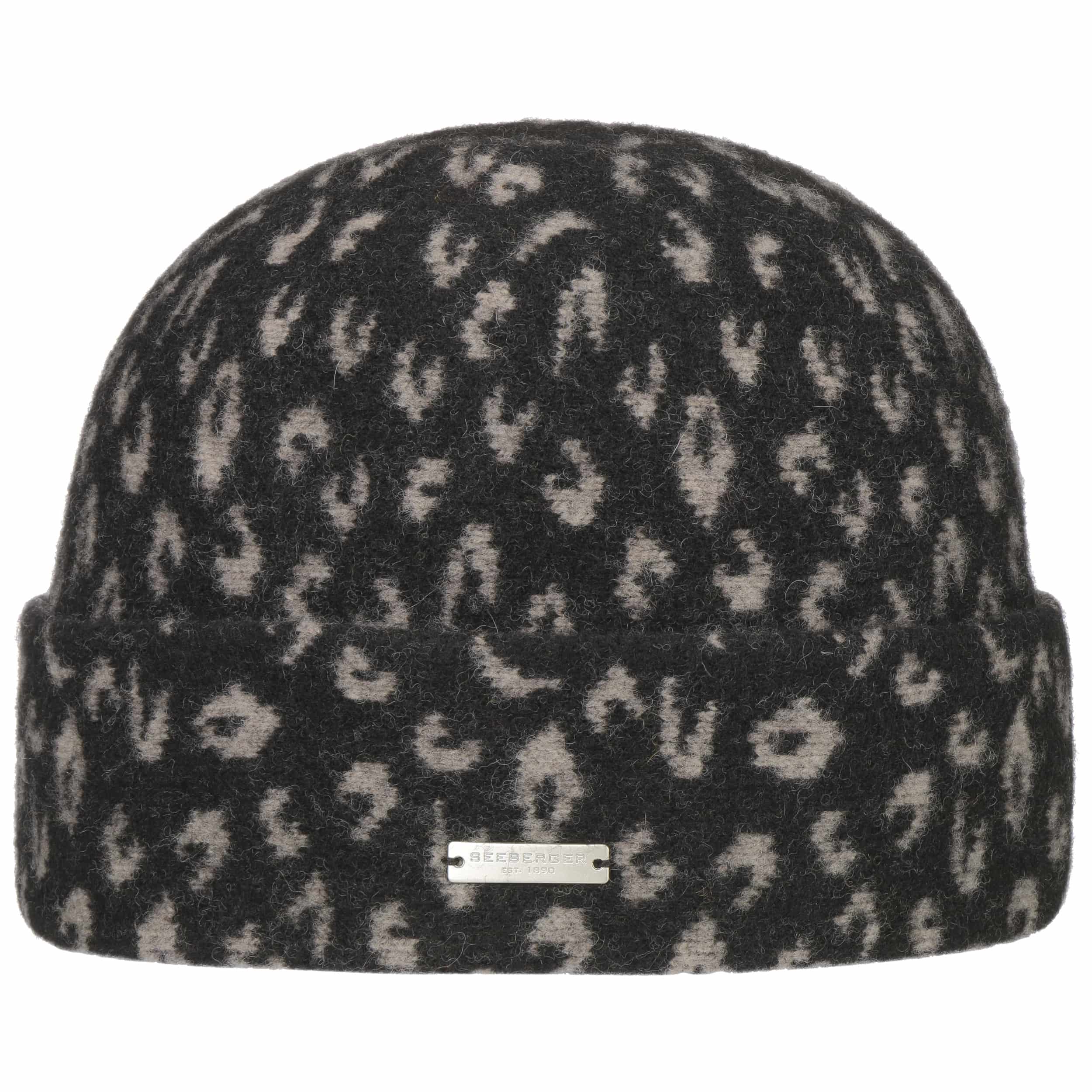 Bonnet en Laine Foulée Motif Léopard by Seeberger - 29,95
