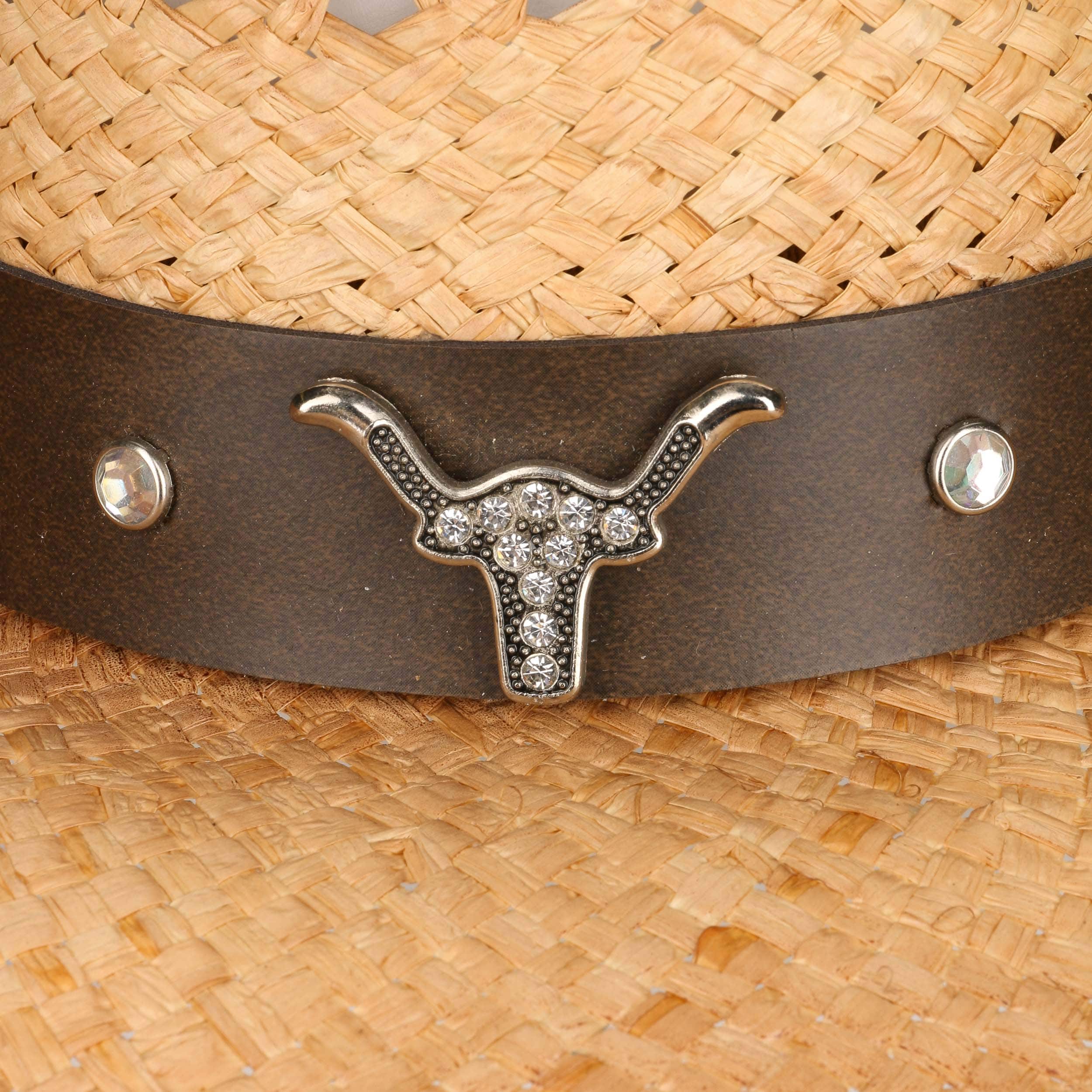 Chapeau Paille Longhorn Western by Conner - 59,95