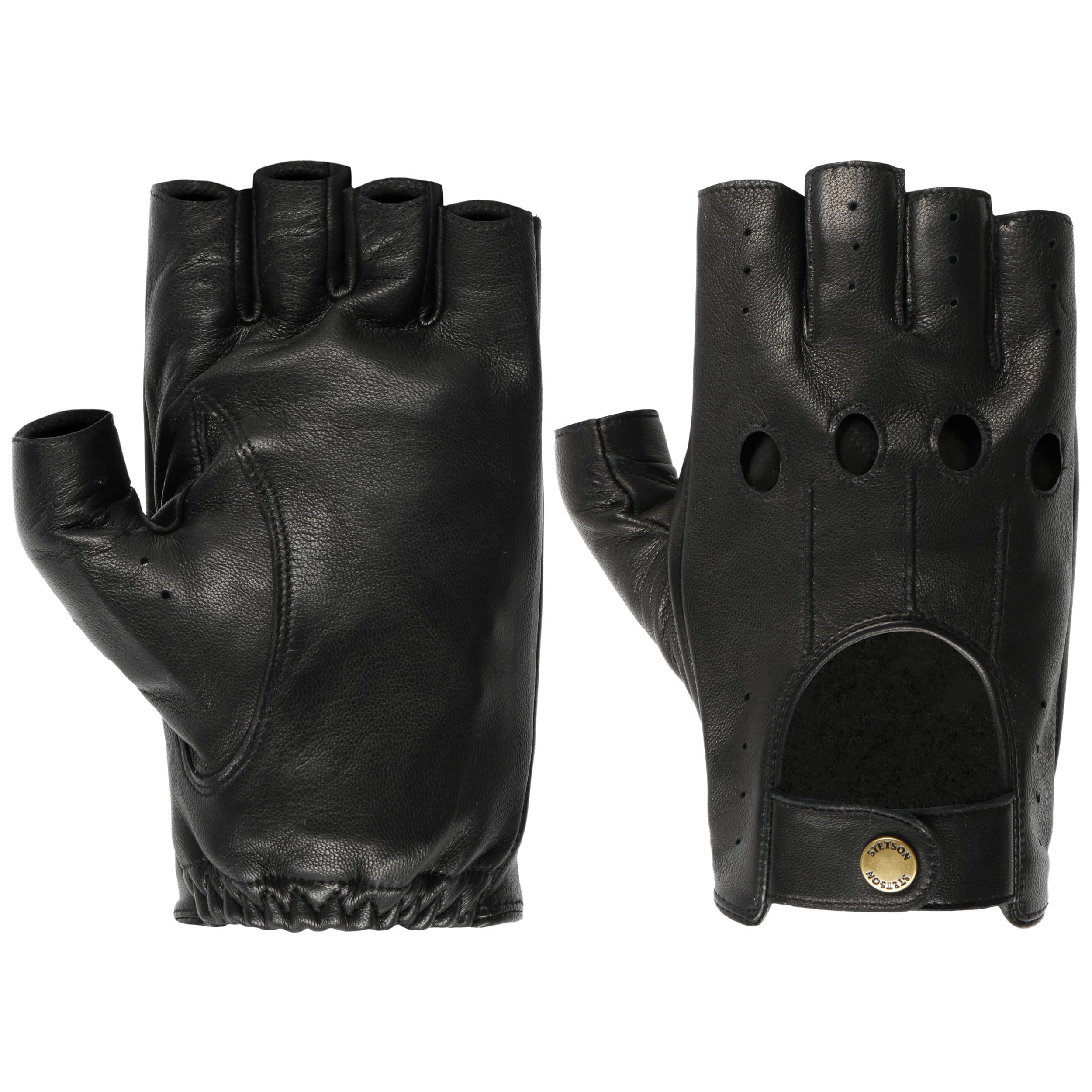 Gants en Cuir sans Doigts by Stetson - 79,00